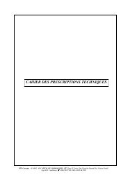 CAHIER DES PRESCRIPTION TECHNIQUE