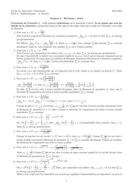 Correction - Alain TROESCH