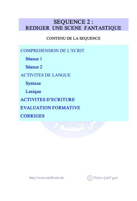 SEQUENCE 2 : - onefd