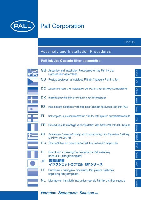 PAL41810 FP01092inkj - Pall Corporation (PLL)