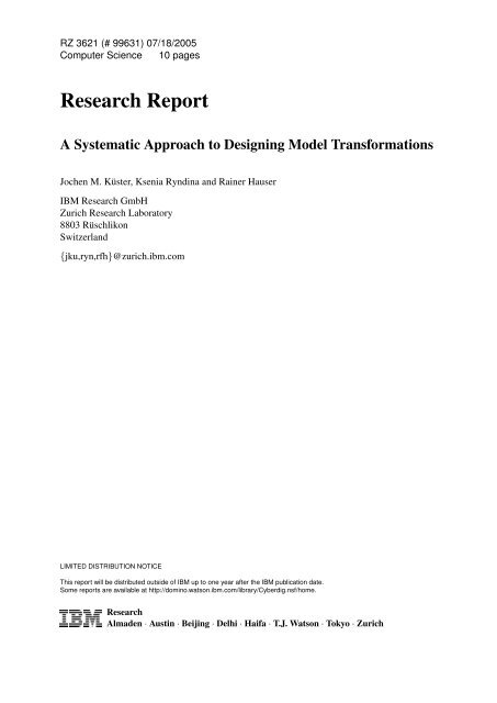 A Systematic Approach to Designing Model Transformations