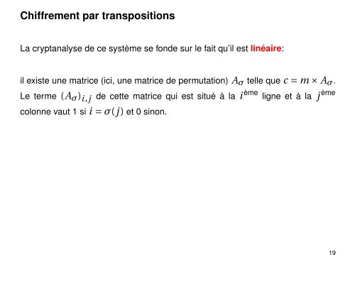 Chiffrement Chiffrement