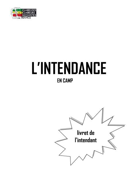 livret de l'intendant