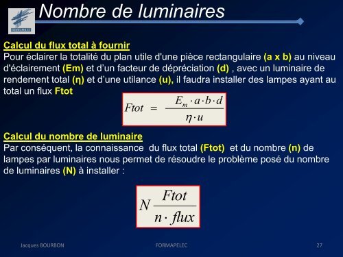 Les tableaux d’utilance