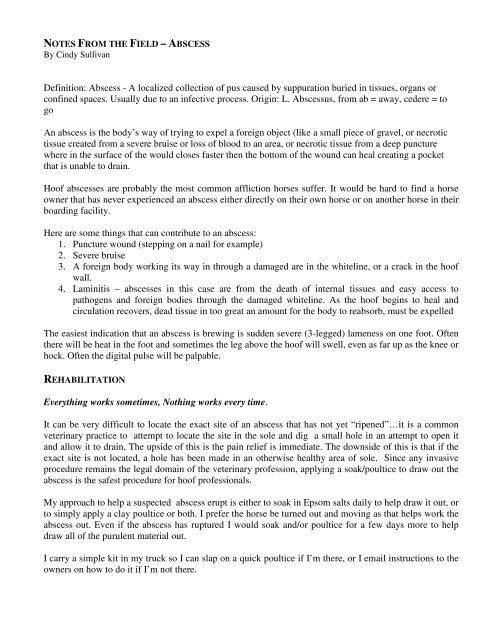 Definition: Abscess - A localized collection of pus caused by ... - Quia