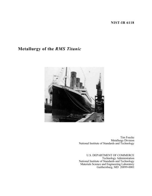 Metallurgy of the RMS Titanic
