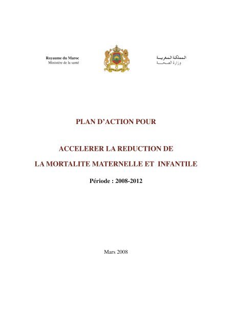 plan d'action poUR accElERER la REdUction dE la moRtalitE - DHSA plan d'action poUR accElERER la REdUction dE la moRtalitE - DHSA