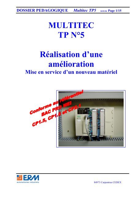 Multitec TP 5 - ERM Automatismes Industriels