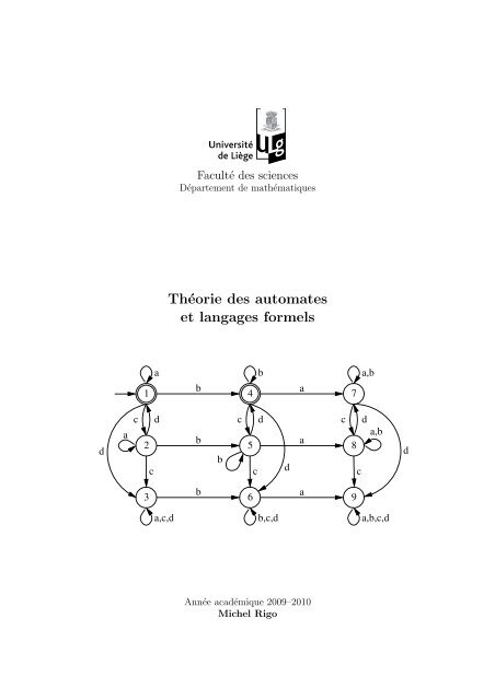 Théorie des automates et langages formels