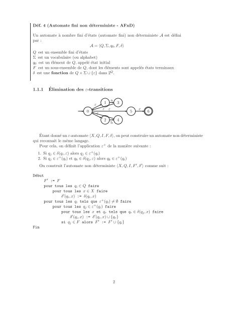 Déf. 4 (Automate fini no