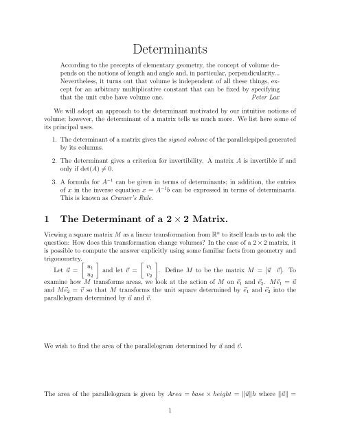 Determinants