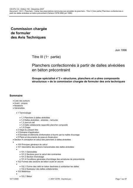 Certificat CSTbat du treilli d`armature