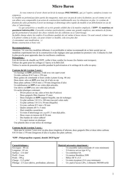 Notice Micro Baron 2-3 axes (format PDF - 463 Ko ) - Polymodel