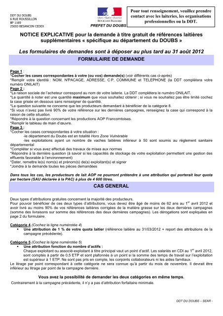 Notice explicative formulaire DOUBS - Internet de la DDT du Doubs