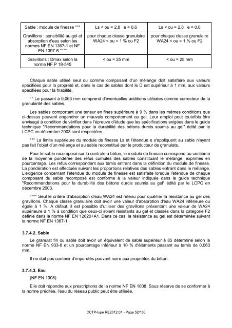 Sable : module de finesse