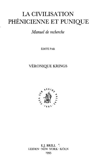LA CIVILISATION PHÉNICIENNE ET PUNIQUE