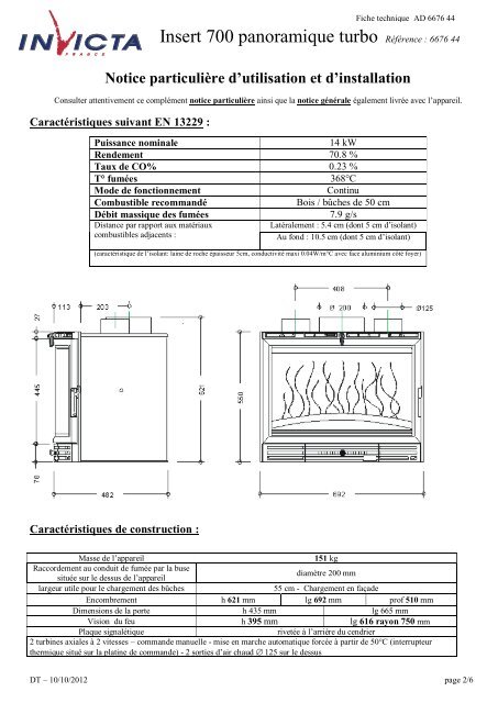 Insert Invicta 700 Gv Turbo 10 Kw