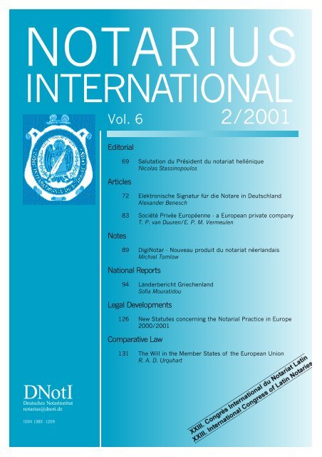 Vol. 6 - Notarius International