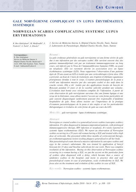 Gale Croûteuse Vs Gale Non Croûteuse