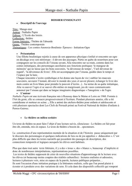 Mange-moi - IEN Taverny