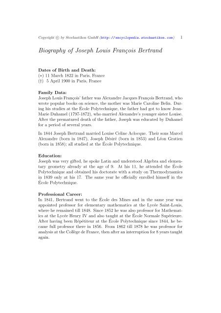 Joseph Louis Francois Bertrand