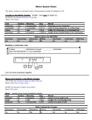 Metric System Worksheet Kilogram(kg) 1000 g Hectogram (hg) 100 ...