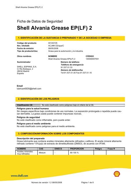 Shell Alvania Grease EP(LF) 2