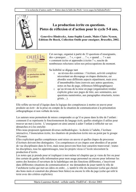 fiche bibliographique - SeGEC