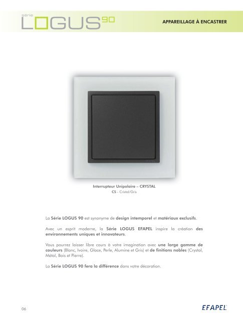 APPAREILLAGE À ENCASTRER - Efapel