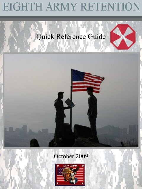 Retention Quick Reference Guide - Eighth Army - U.S. Army