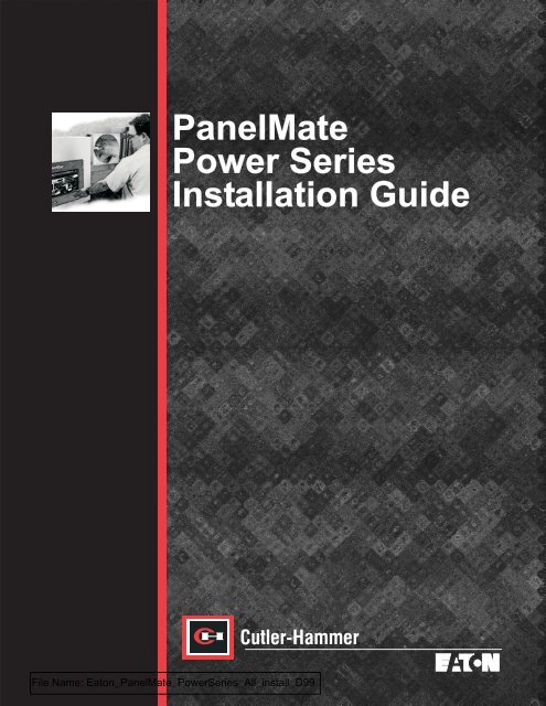 PanelMate Power Series Installation Guide PanelMate Power Series ...