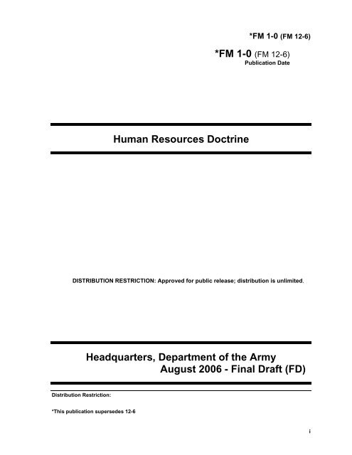 Chapter 1 - U.S. Army