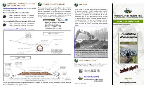 Installation d'un ponceau - Rivière-Héva