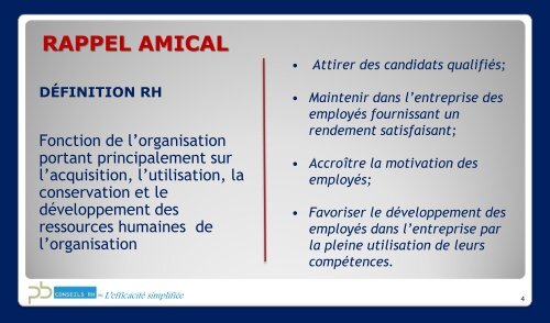 RAPPEL AMICAL DÉFINITION