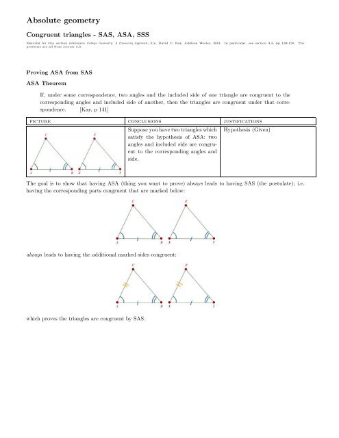 Congruent Triangles Sas