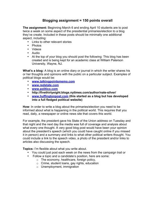 COMM 2530 blogging assignment - Aejmc.net