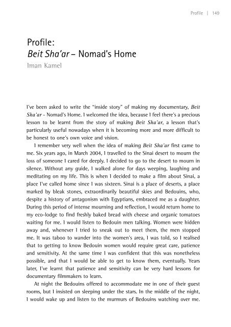 Profile: Beit Sha'ar – Nomad's Home