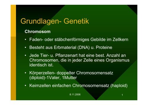 Genetik-Grundlagen