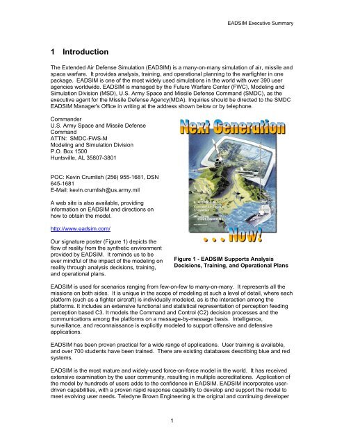 EADSIM Executive Summary