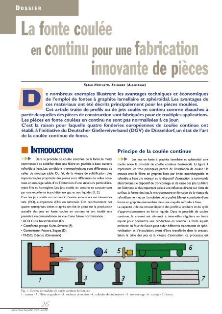 dossier coulée continue - Contifonte