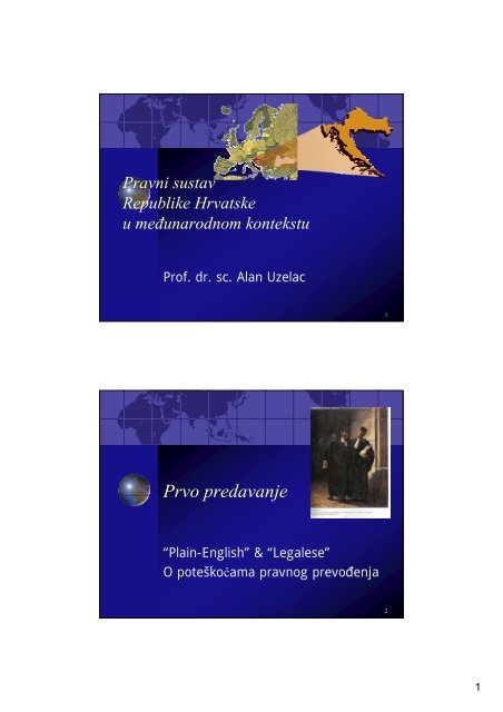 Prvo predavanje - Alan Uzelac