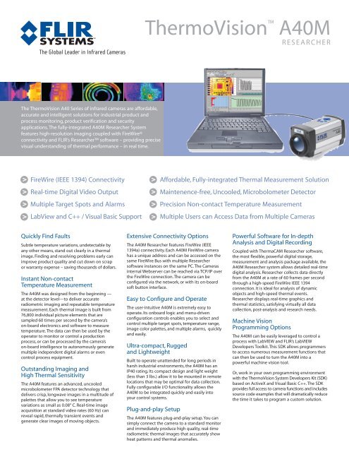 ThermoVision A40M Researcher - Alacron, Inc.