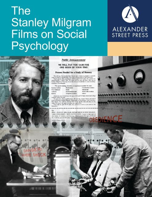 Download Brochure PDF - Alexander Street Press