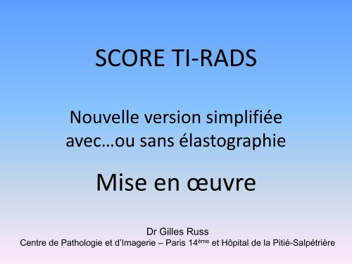 Score TI-RADS et nodules thyroïdiens