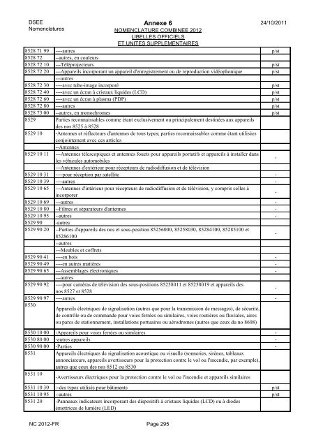 DSEE Nomenclatures Annexe