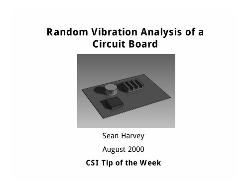 Random Vibration Analysis of a Circuit Board