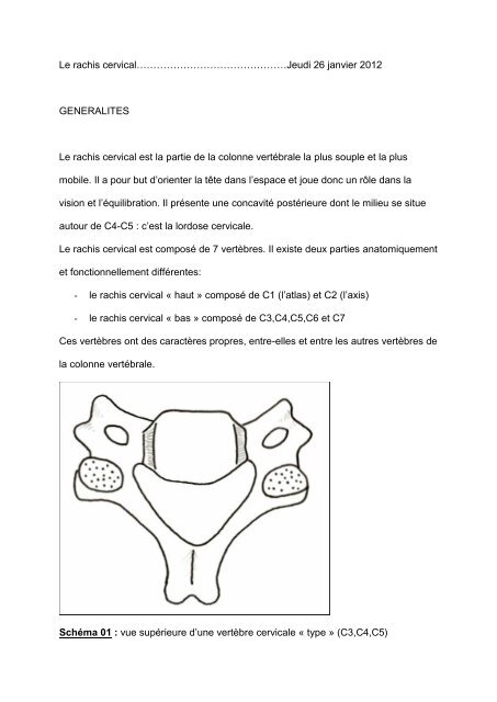 Le rachis cervical………………………………………
