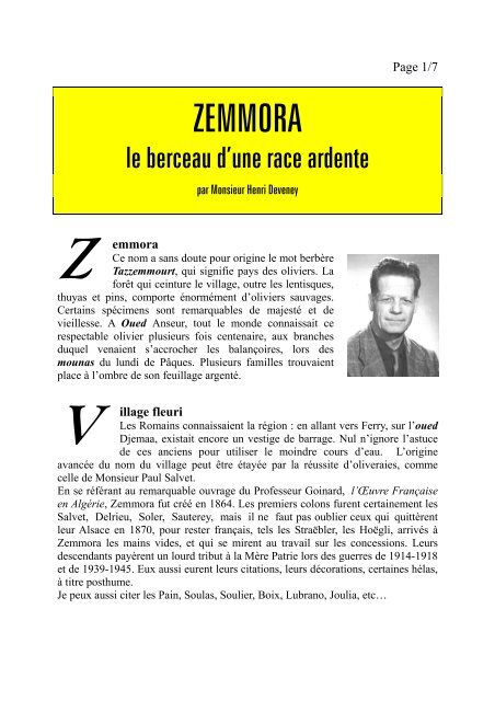 1996 - zemmora, le berceau d'une race ardente