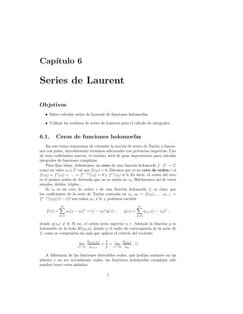 Series de Laurent