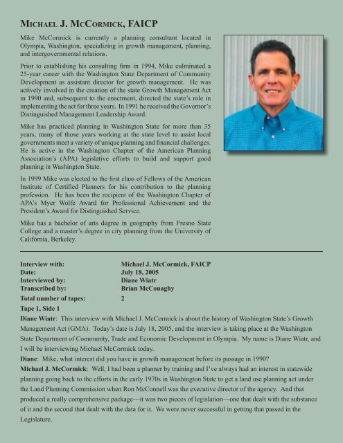 michael j. mccormick, faicp